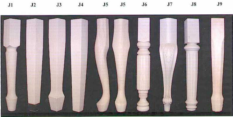 Jansen Artist Bench Leg Styles